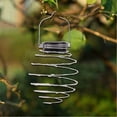 Solar Spiral LED Light Outdoor Hanging Lantern Waterproof Spring-Shaped ...