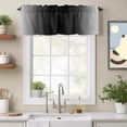 Art Black Window Valance for Kitchen, Deep Black Gray Ombre Vintage ...