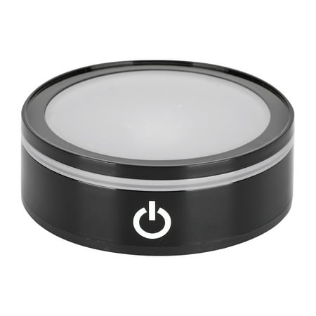 LED Base Crystal Black Flat Touch Multi Mode Colorful White Light 3D ...