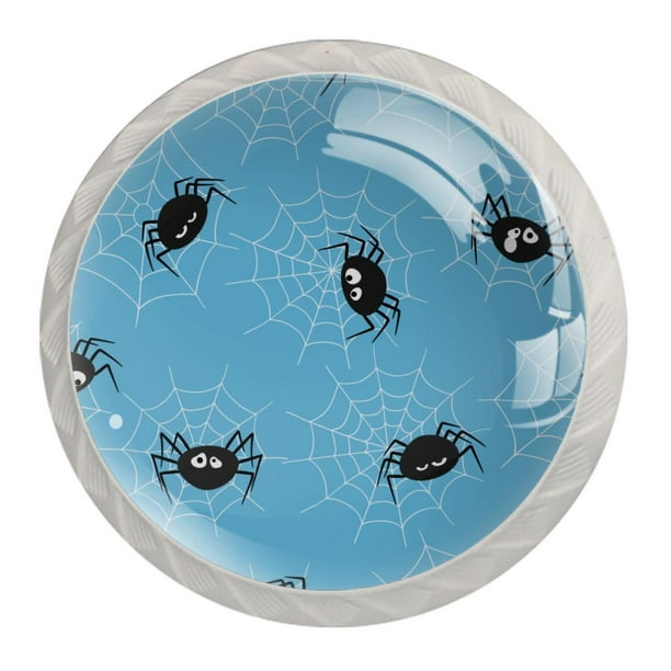 4 Pcs Spiders and Spider Webs Knobs for Kitchen Cabinet Cupboard ...