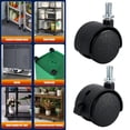4Pcs Compacts Quiet Roller Wheel Furniture Linears Wheel Fixed Castors ...