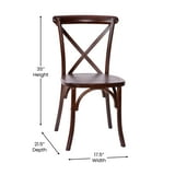 BizChair Walnut X-Back Chair - Walmart.com
