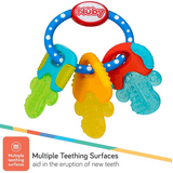 Nuby Ice Gel Keys Baby Teether, Neutral Multicolor, Cooling Soothing ...
