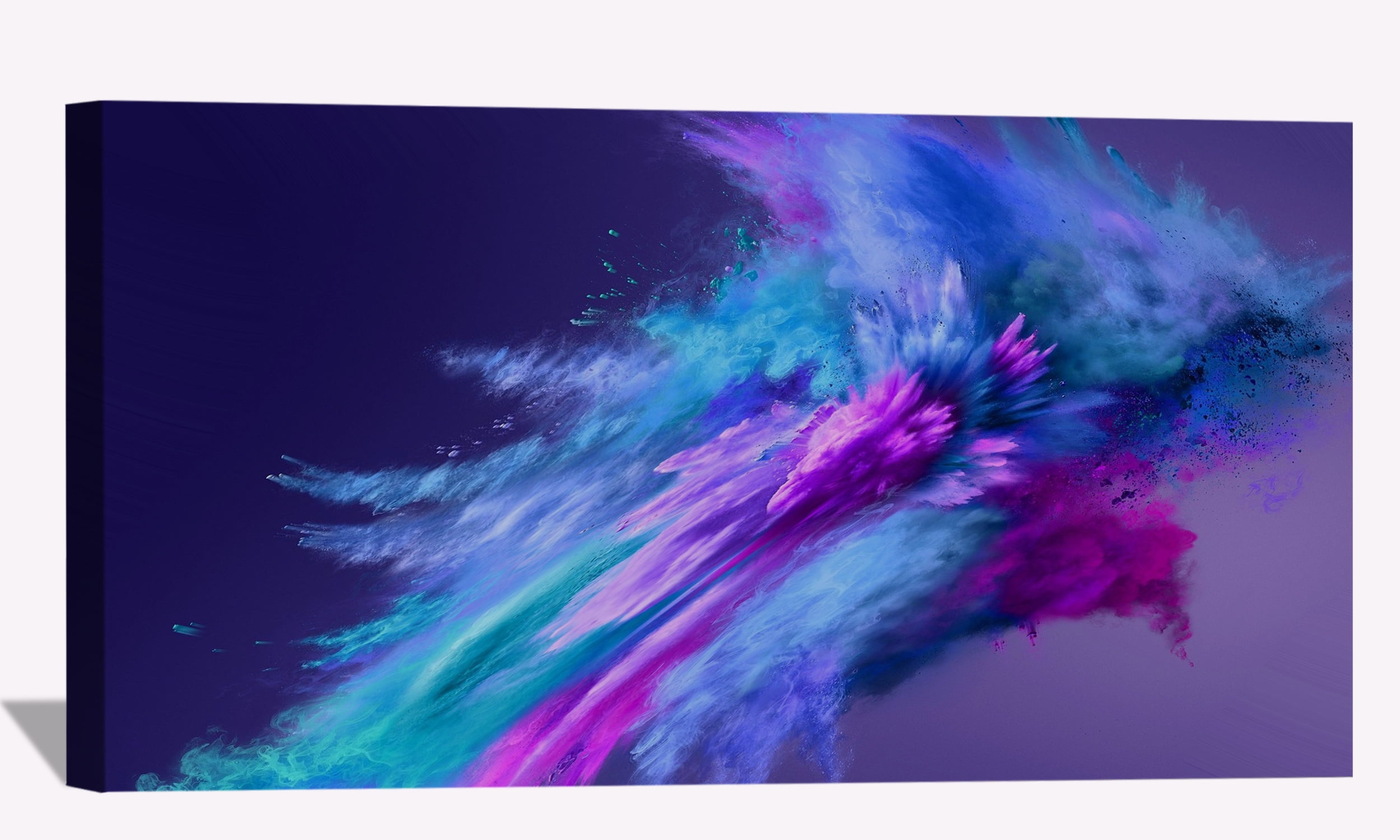 Modern Abstract Canvas Wall Art Abstract Purple Framed Painting Wall ...