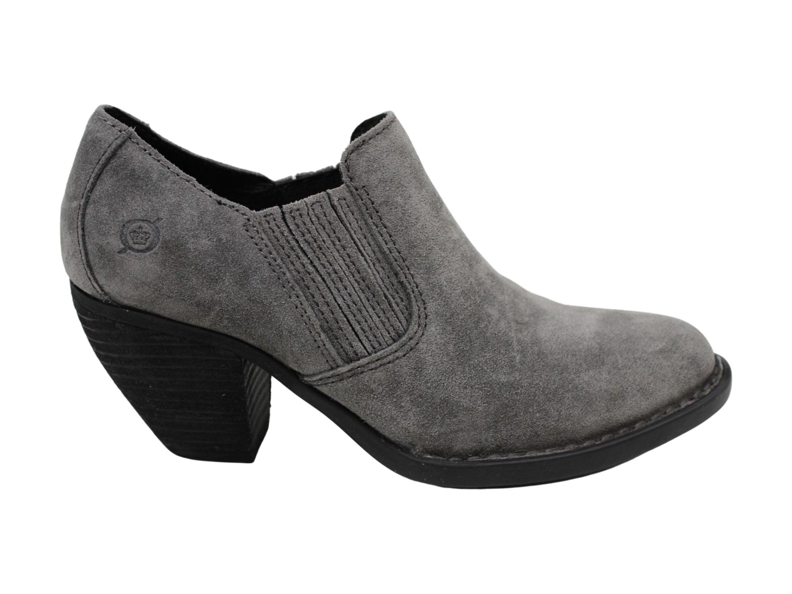 B.O.C Womens Born Fredrika Leather Closed Toe Casual Slide, Fumo Suede ...