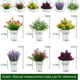 Artificial Potted Flowers 4pcs Fake Small Plant in Pot Mini Faux Plant ...