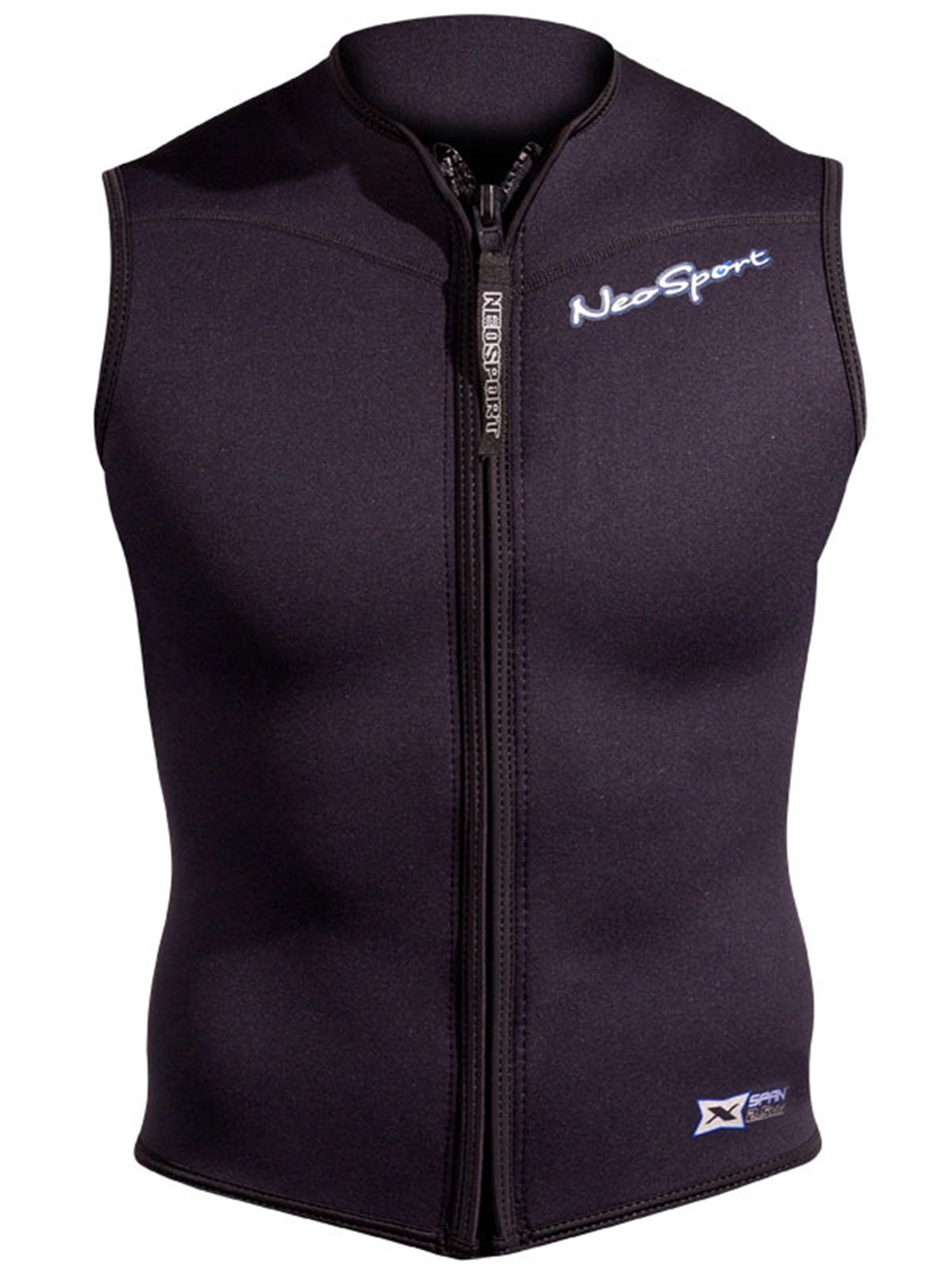 Neosport XSPAN Mens 2.5mm 4-Way Stretch Neoprene Zip Vest 6XLT Black ...
