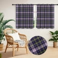 Blue and Green Checkered Pattern Blackout Curtains,Triple Weaved Fabric ...