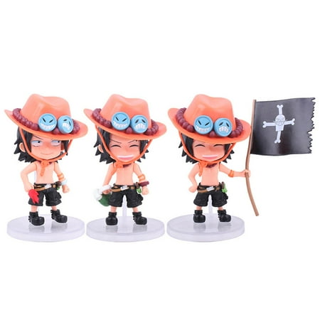 HEFEI,3pcs Ace Model Anime One Piece Figure Cartoon Pvc Mini Hancock ...