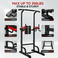 Pooboo Body Champ Multifunction Power Tower Dip Station Pull up Bar ...