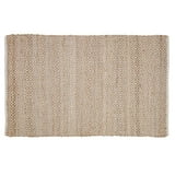 Natural Tan Farmhouse Flooring Zuma Jute Geometric Rectangle Accent Rug ...