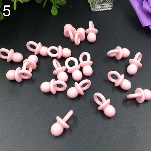 Opolski Pack Of 50 Clear Acrylic Mini Pacifiers Baby Shower Party Favor ...