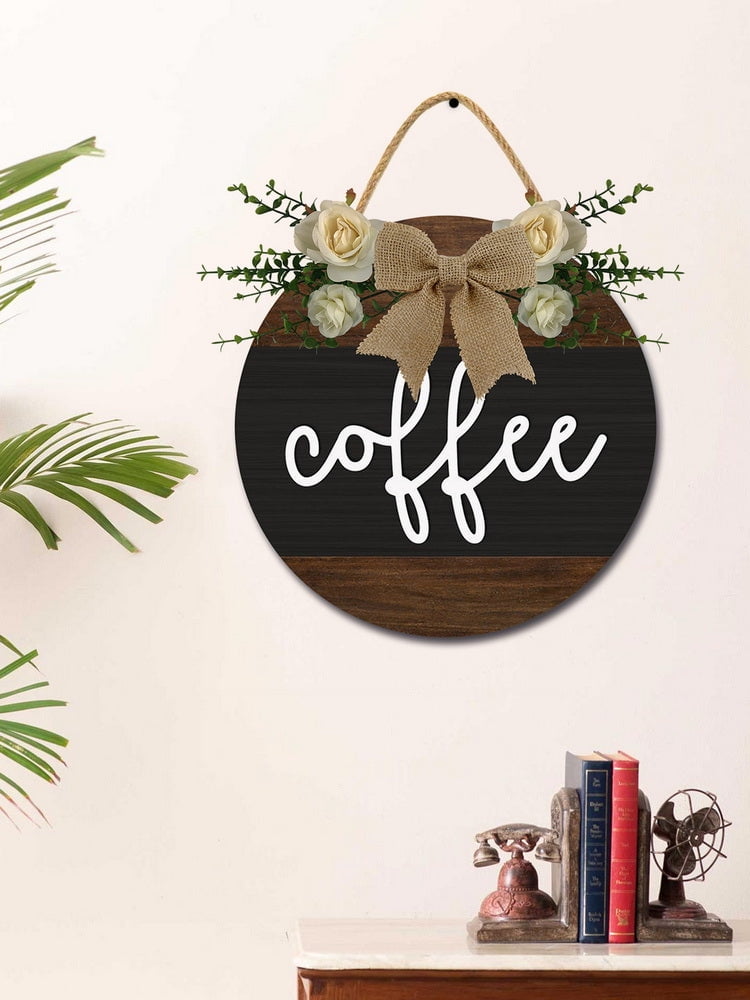 Eveokoki Coffee Sign Rustic Wood Coffee Sign Farmhouse Coffee Bar Wall ...