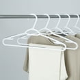 Mainstays Clothing Hangers, 30 Pack, White, Durable Plastic, TPE Grips ...