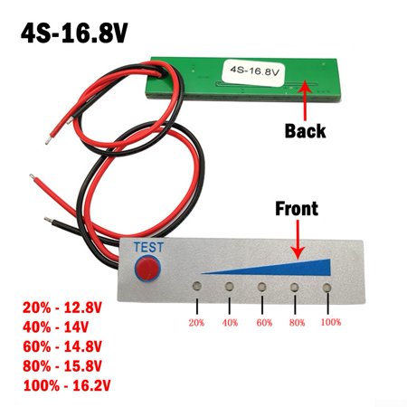BMS Lithium Battery Capacity Test Panel Display Indicator Board For ...