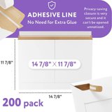 White Rigid Mailers 14 7/8 x 11 7/8 Inches. Pack of 200 Photo Mailer ...