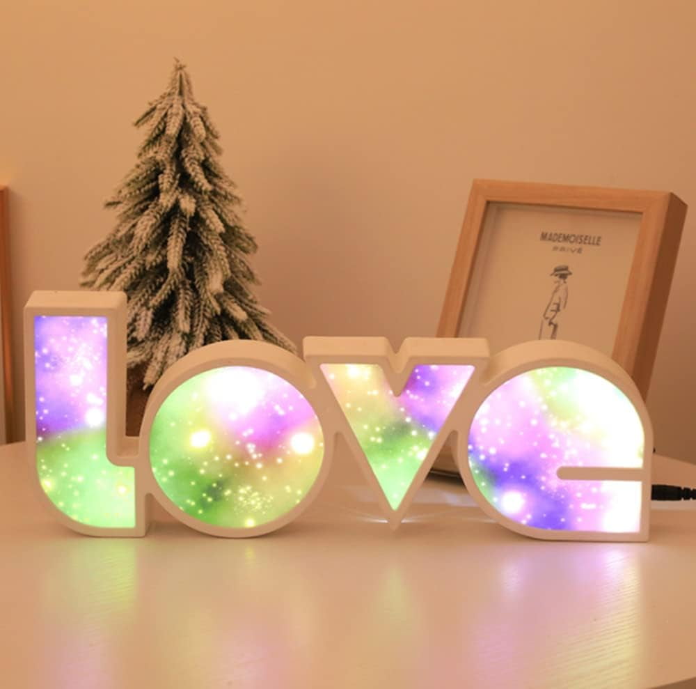 LINLIN Neon Night Light, Love LED Neon Signs Night Light Neon Lights ...