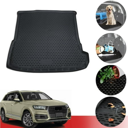 Cargo Liner For Audi Q7 2017-2022 Rear Trunk Floor Mat 3D Molded Boot ...