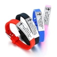 6 Packs Bible Verse Bracelets Christian Scripture Cross Psalms 107:1 ...