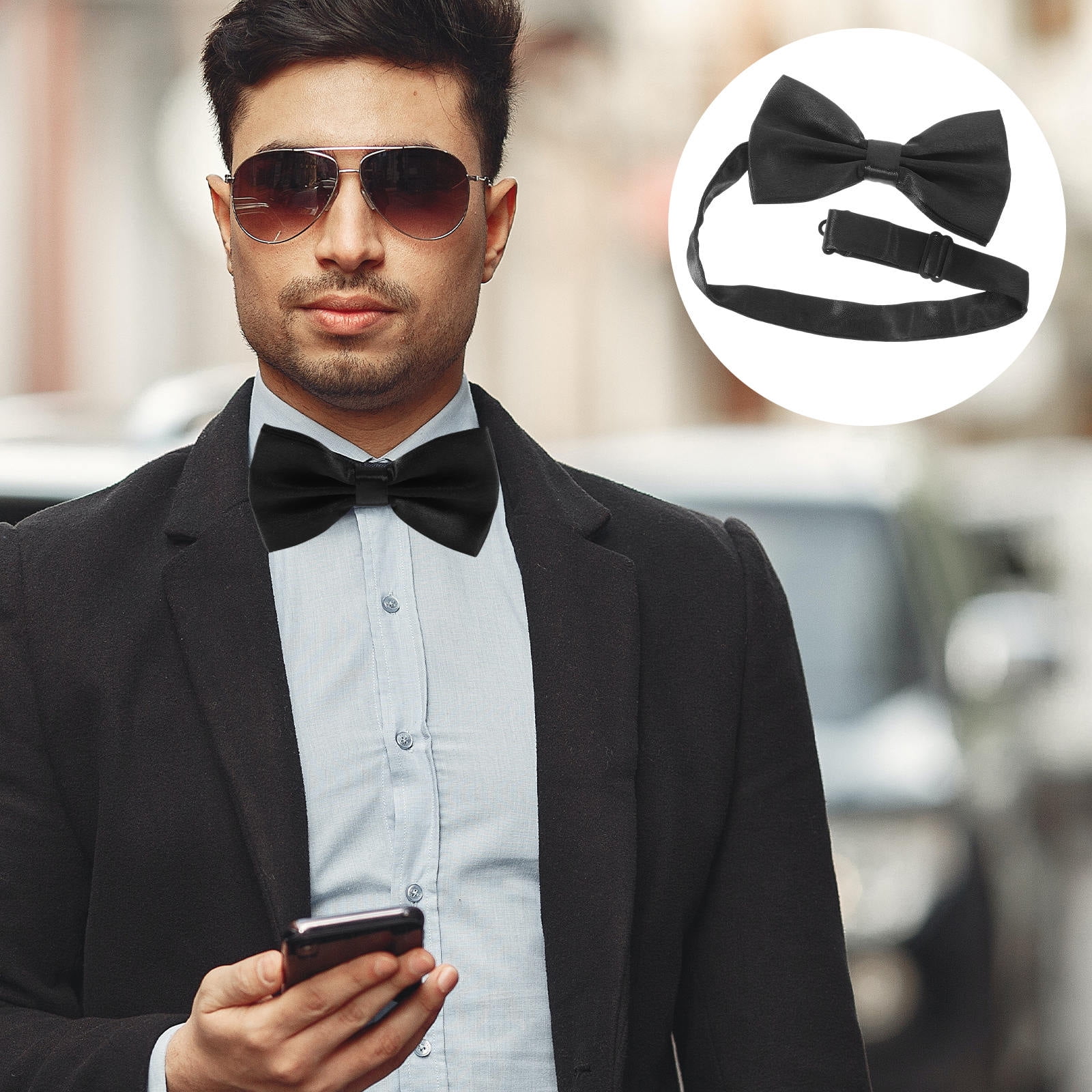 Click here for Sewacc Mens Bowties Bow Tie Elegant Black 1pcs Gro... prices