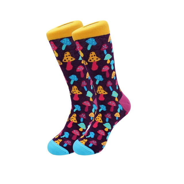 Sick Socks- Mushroom - Trippy Dress Socks - Walmart.com