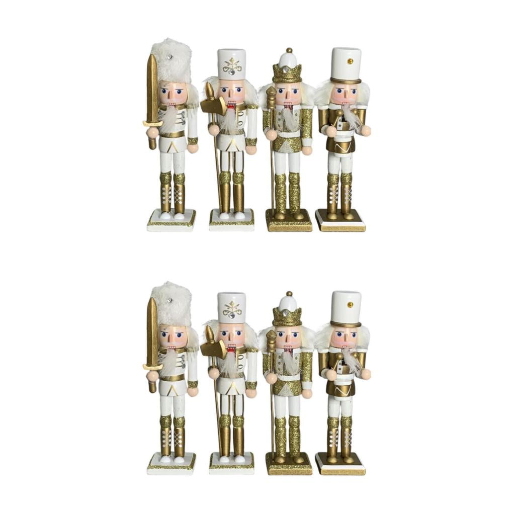 Click here for Decodeary 4pcs Wood Round Edge Nutcracker Soldier... prices