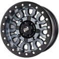 4/137 Tusk Fremont Beadlock Wheel 15x7 5.0 + 2.0 Gunmetal/Black For Can ...