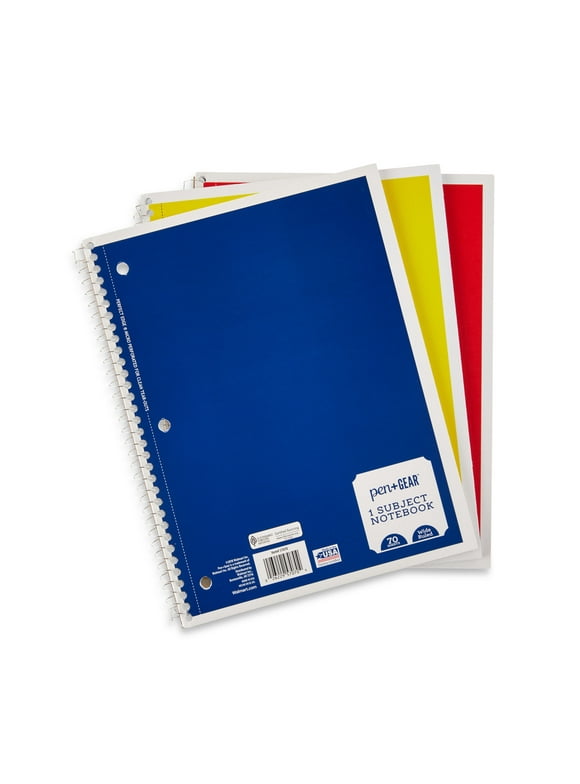 1-Subject Spiral Notebooks in Spiral Notebooks - Walmart.com