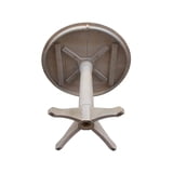30" x 30" Solid Wood Round Pedestal Dining Table in Washed Gray Taupe ...