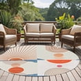 8ft Round Rug Bohemia Area Rugs for Living Room Bedroom Washable Non ...