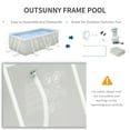 Outsunny 13ft x 6.5ft x 48in Steel Frame Pool with Filter Pump, Outdoor ...