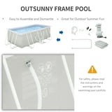 Outsunny 13ft x 6.5ft x 48in Steel Frame Pool with Filter Pump, Outdoor ...