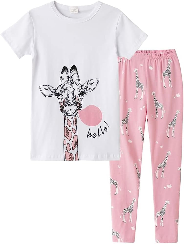 MyFav Children Girl Pajamas Set Soft Comfy Sleepwear Cartoon Pajamas ...