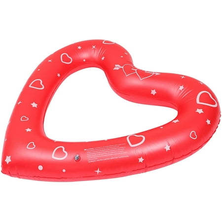 Summer Swim Ring, Pool Floats, Inflatable Swim Ring Red Heart- Shape ...