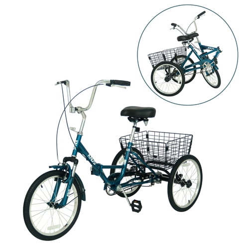 CLEARANCE! Adult Folding Tricycle 7 Speeds, 3 Wheel Folding Trike Bike ...
