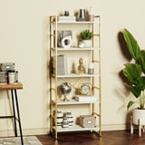 Walsunny 5 Tiers Large Bookshelf, Industrial Modern Book Rack, Tall ...
