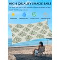 Abstract Green Floral Sun Shade Sail 12' x 16', Vintage Exotic Tribal ...