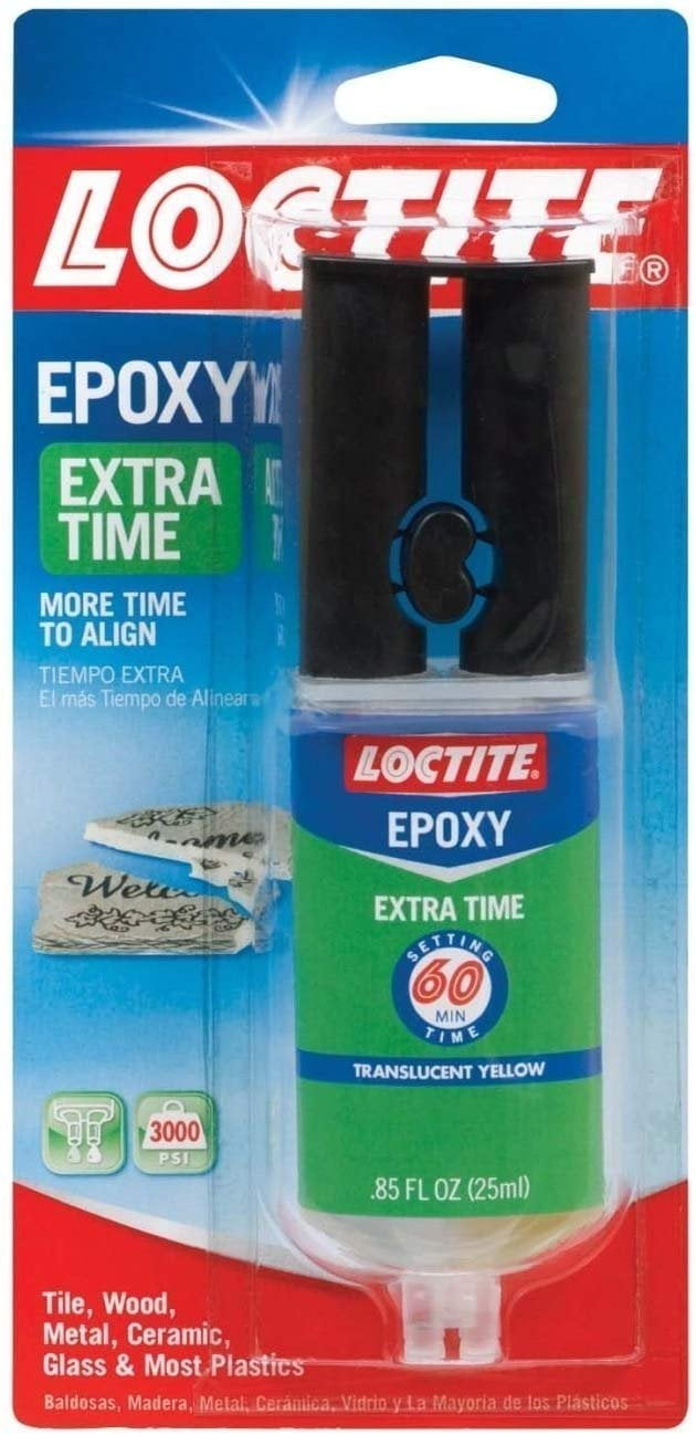 Loctite Extra Time Epoxy Metal, Glass, Ceramic Amber Carded 0.85 Fl.Oz ...