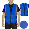 High Visibility Reflective Vest in Blue for Night Work and Running in ...
