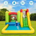 Gymax Inflatable Bounce House Water Slide Bouncer Pool w/ Climbing Wall ...