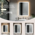 28"x 20" LED Bathroom Mirror with Stepless Dimmable, Backlight Wall ...