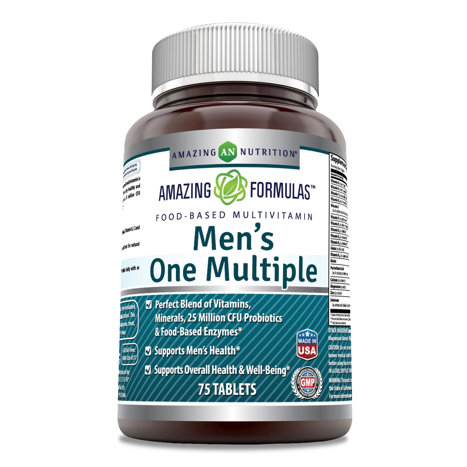 Amazing Formulas Men's One Multiple 75 Tablets - Walmart.com