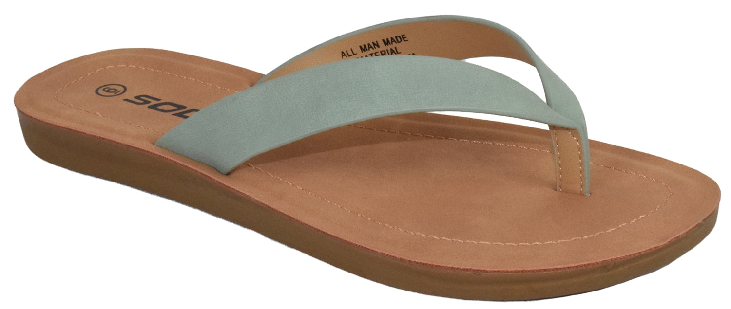 Soda Shoes Women Flip Flops Basic Plain Slippers Thongs Sandals Strap ...