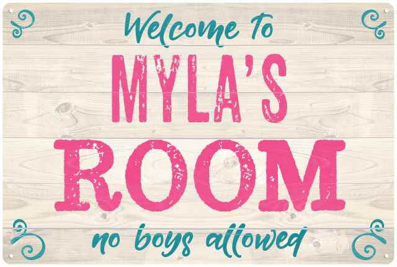 MYLA'S Room Kids Bedroom Sign Gift 8x12 Metal Sign 108120089325 ...