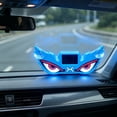 Amketima Solar Powered Devil’s Eye LED Light for Car Windshield Strobe ...