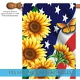 Toland Home Garden American Sunflowers Flower Patriotic Flag Double ...
