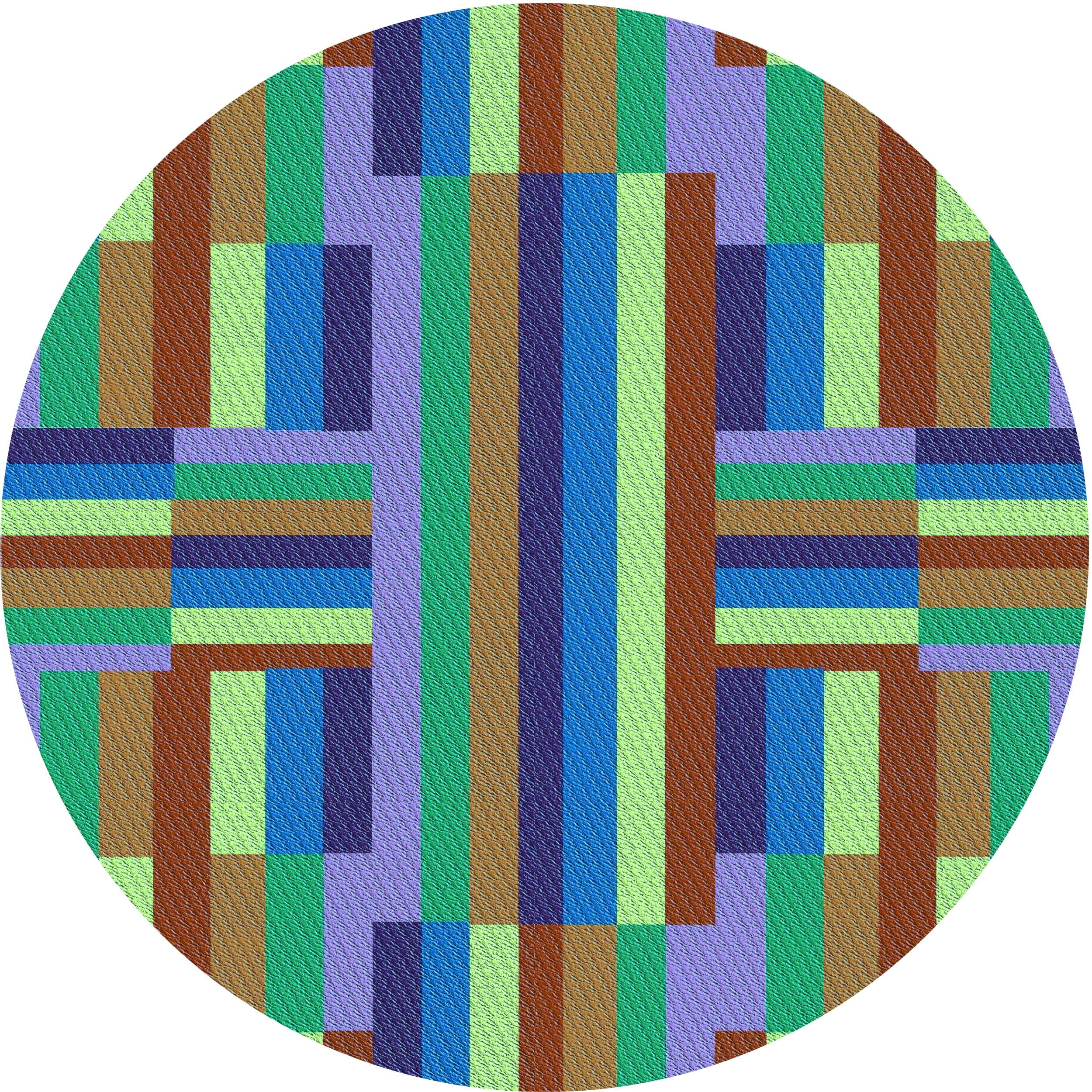 Ahgly Company Indoor Round Patterned Emerald Green Area Rugs, 6' Round ...
