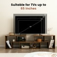 Topbuy Adjustable 3 PCS TV Stand, 65-inch Media Console Table, Rustic ...