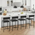 Rugerasy Kitchen Table Set for 4,Dining Table with 2 Upholstered Bar ...