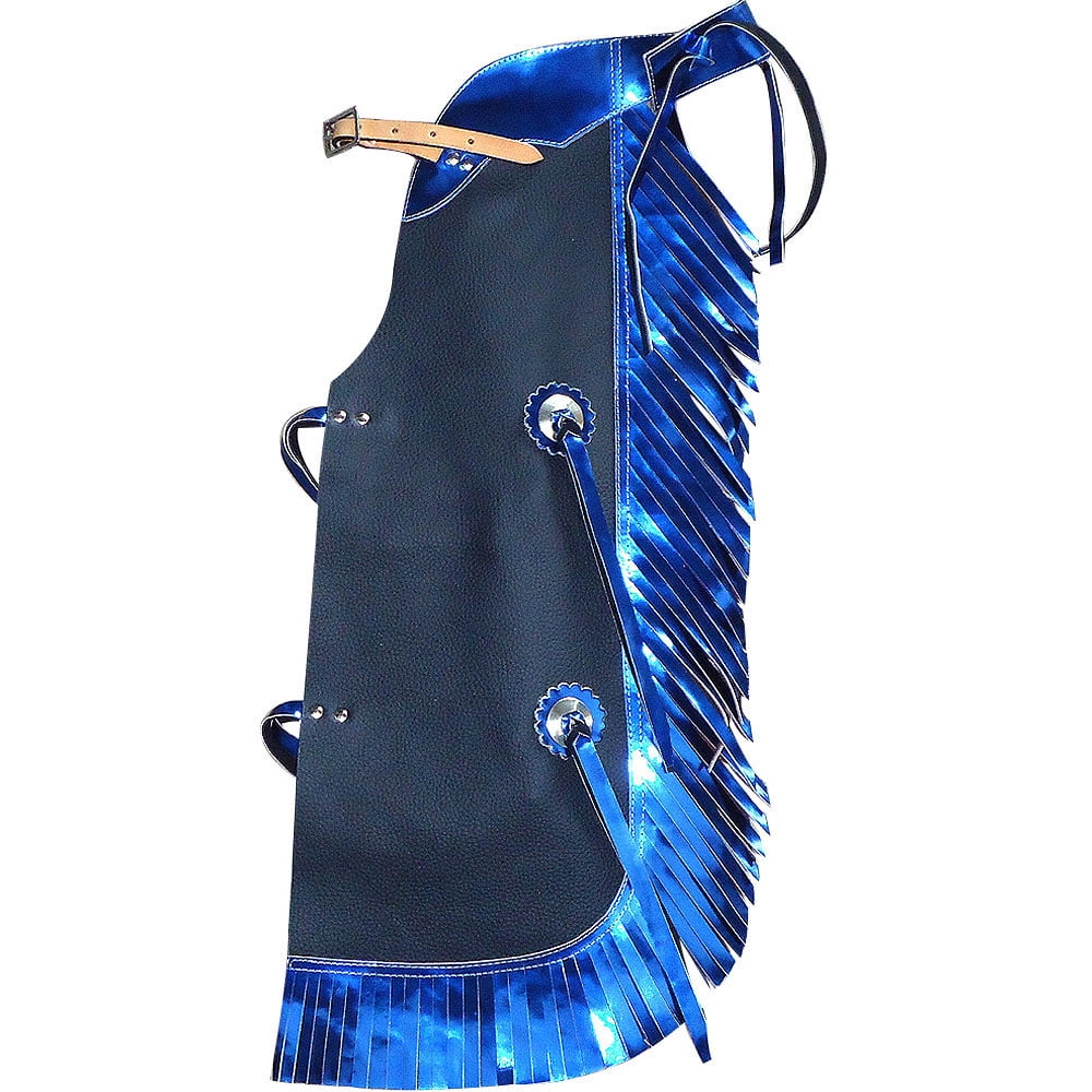 16HS Hilason Pro Rodeo Bull Riding Chaps Western Leather Kids black ...